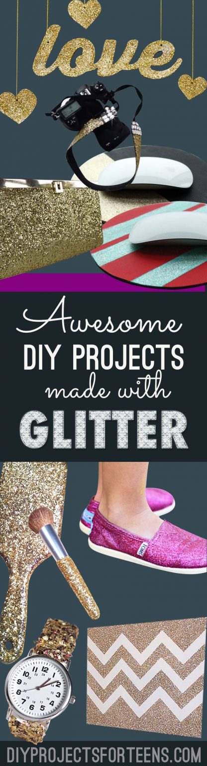 Glitter Crafts - 34 Sparkly DIY Ideas You'll Love - DIY Projects for Teens